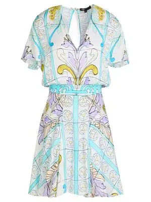Maje Printed Satin Mini Dress - Multicolor