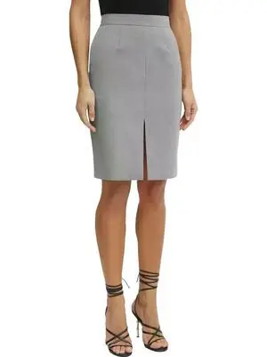 Luisa Spagnoli Pencil Split-front Skirt - Grey