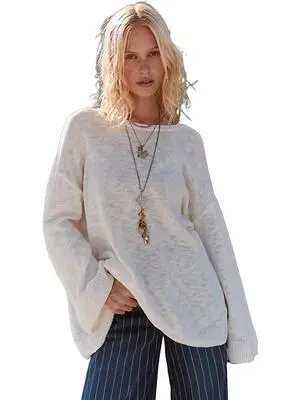 Free People Free People Isadora Reversible Sweater Tunic Sugar Swizzle