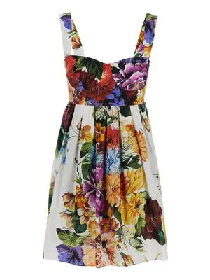 Dolce & Gabbana - Sleeveless Floral Print Cotton Dress
