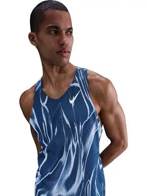 Nike Aeroswift Dri-fit Adv Running Singlet - Blue