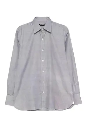 TOM FORD Checked Cotton Shirt - Black