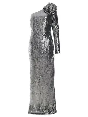 Roland Mouret Sequinned Gown - Silver