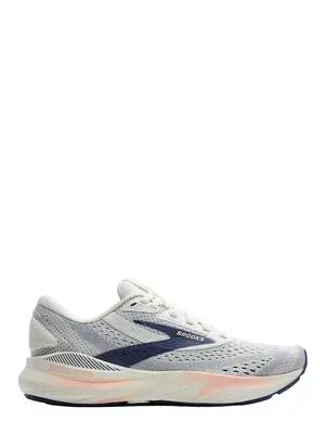 Brooks Lace Up Athletic Sneakers Grey/blue Ribbon/peach