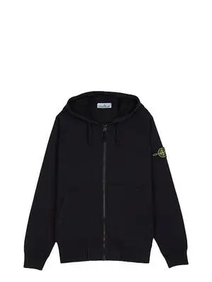 Stone Island Zip-up Hoodie - Navy Blue