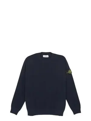 Stone Island Micro Stitch Loose Fit Crewneck Sweatshirt - Navy Blue