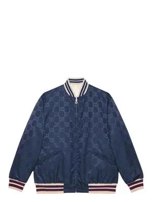 Gucci Nylon Monogram Reversible Jacket - Navy/blue