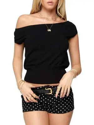 EDIKTED One-shoulder Top - Black
