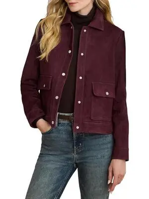 Ralph Lauren Suede Jacket - Pinot Noir