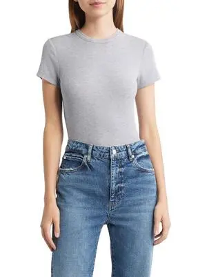 FRAME Ribbed Baby T-shirt - Heather Grey