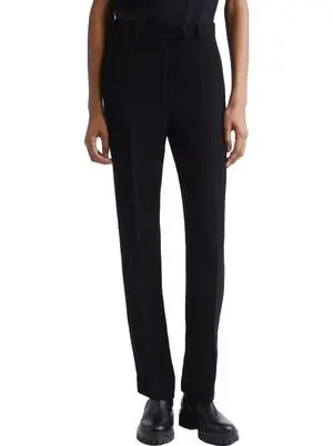 Emporio Armani Tech Waffle Straight Leg Pants - Solid Black