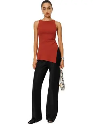 REFORMATION Walker Knit Top - Red