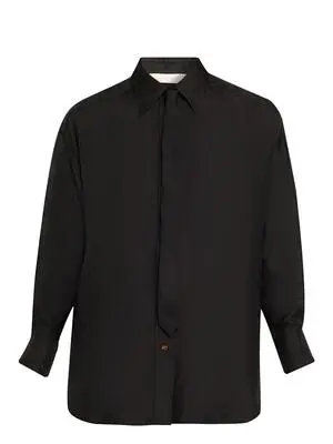 Zimmermann Relaxed Long-sleeve Tie Shirt - Black