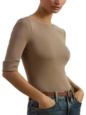 Ralph Lauren Boat-neck T-shirt - Brown
