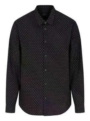 Armani Exchange Polka-dot Shirt - Blue