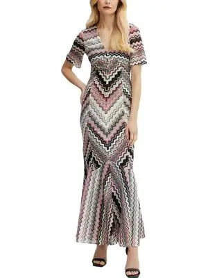 MISSONI Zigzag-Knit Fishtail Dress