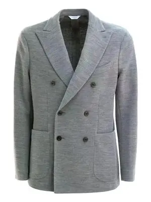 Boglioli Double-breasted Patch-pocket Blazer - Grey