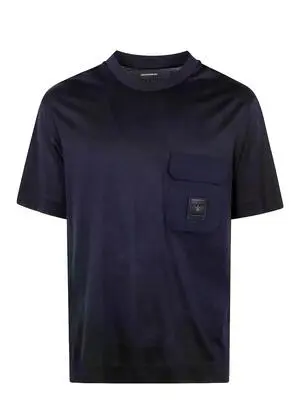 Emporio Armani Patch-pocket Logo-patch T-shirt - Blue