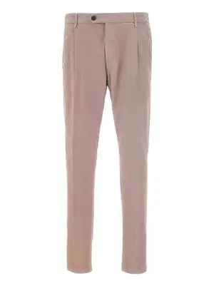 Eleventy Pleated Welt-Pockets Trousers Pink