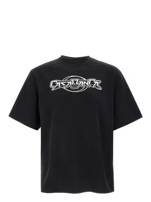 Casablanca Metallic Logo T-shirt - Black