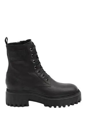 Hogan 20mm Lace-up Platform Boots - Black