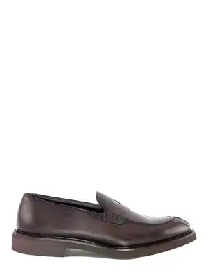DOUCAL'S Leather Penny Loafers - Brown