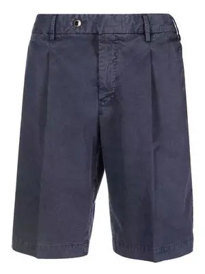 PT TORINO Pleat-detailed Shorts - Blue