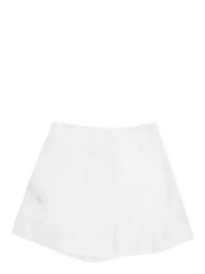 Federica Tosi Pleated Button Shorts - White