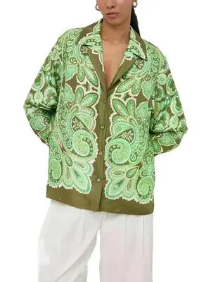Luisa Spagnoli Paisley-print Button-down Shirt - Green