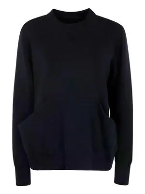 Sacai Pocket-detail Crew-neck Sweater - Black