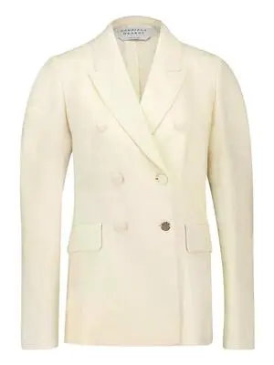 Gabriela Hearst Double-breasted Silk Blazer - White