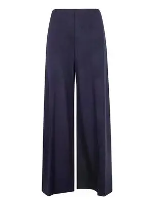 Harris Wharf London Wide-leg Wool Trousers - Blue