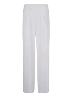 Emporio Armani Pleated-front Straight Trousers - Neutrals