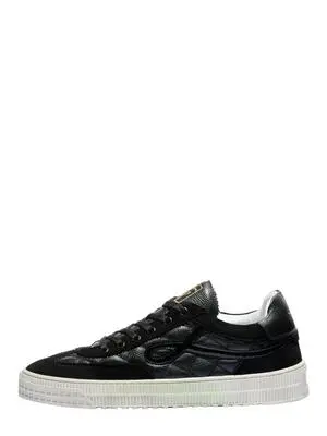 LEANDRO LOPES London Quilted Pattern Sneakers - Black