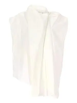 CARVEN Draped Cotton Top