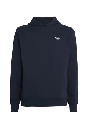 Sandro Cotton Atelier Logo Hoodie - Blue