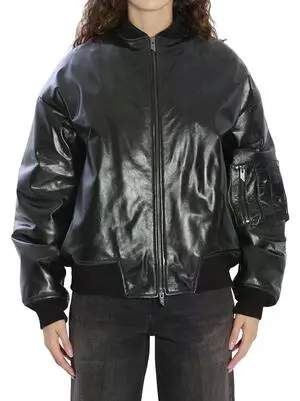SALVATORE SANTORO Zip-front Bomber Jacket - Black