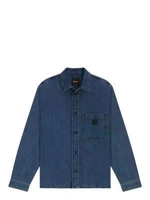 BOSS Patch-pocket Denim Shirt - Blue