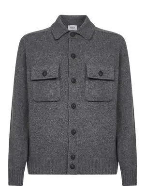 D4.0 Buttoned Wool Cardigan - Grey