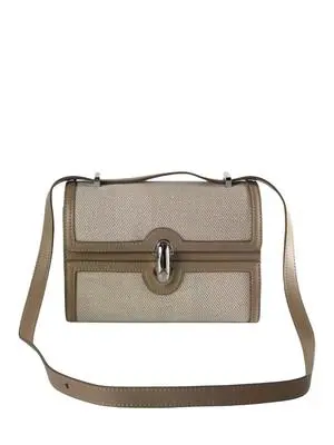 SAVETTE Herringbone Pattern Flap Cross Body Bag