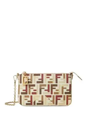 Fendi Ff-monogram Clutch - Neutrals