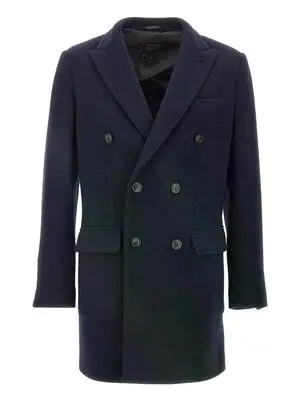 FAY Wool-blend Coat - Blue