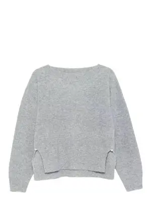 Liu Jo Ribbed Pearl-embellished Sweater - Grey