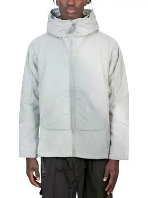 AND WANDER Fleece-paneled Hooded Jacket - Grey