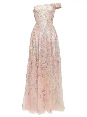 SAIID KOBEISY Embroidered Maxi Dress - Pink