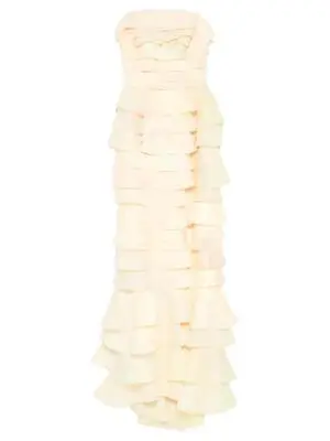 SAIID KOBEISY Layered Organza Dress - Yellow
