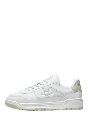 LEANDRO LOPES Quilted Leather Lace-up Sneakers - White