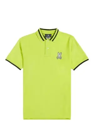 Psycho Bunny Rushup Embroidered-skull Polo Shirt - Yellow