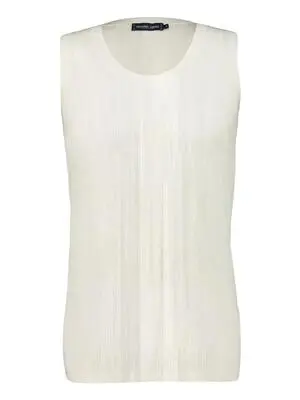Frescobol Carioca Prado Ribbed Cotton-blend Vest - White