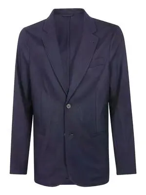 Emporio Armani Two-button Wool Blazer - Blue